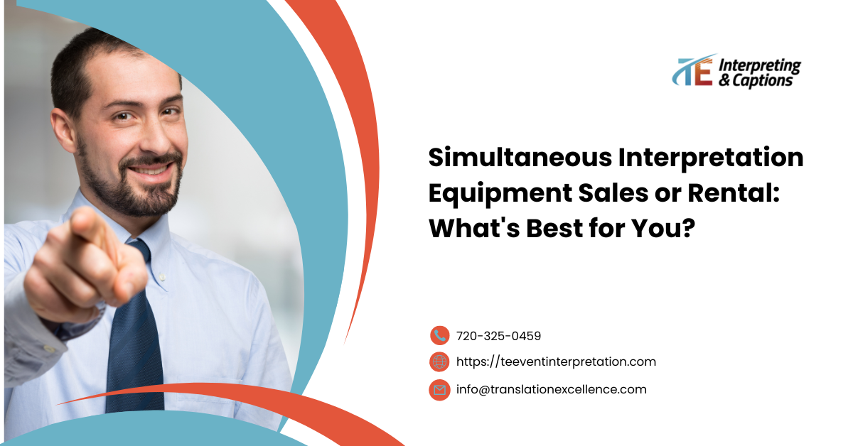 Simultaneous Interpretation Equipment | Sales or Rental?